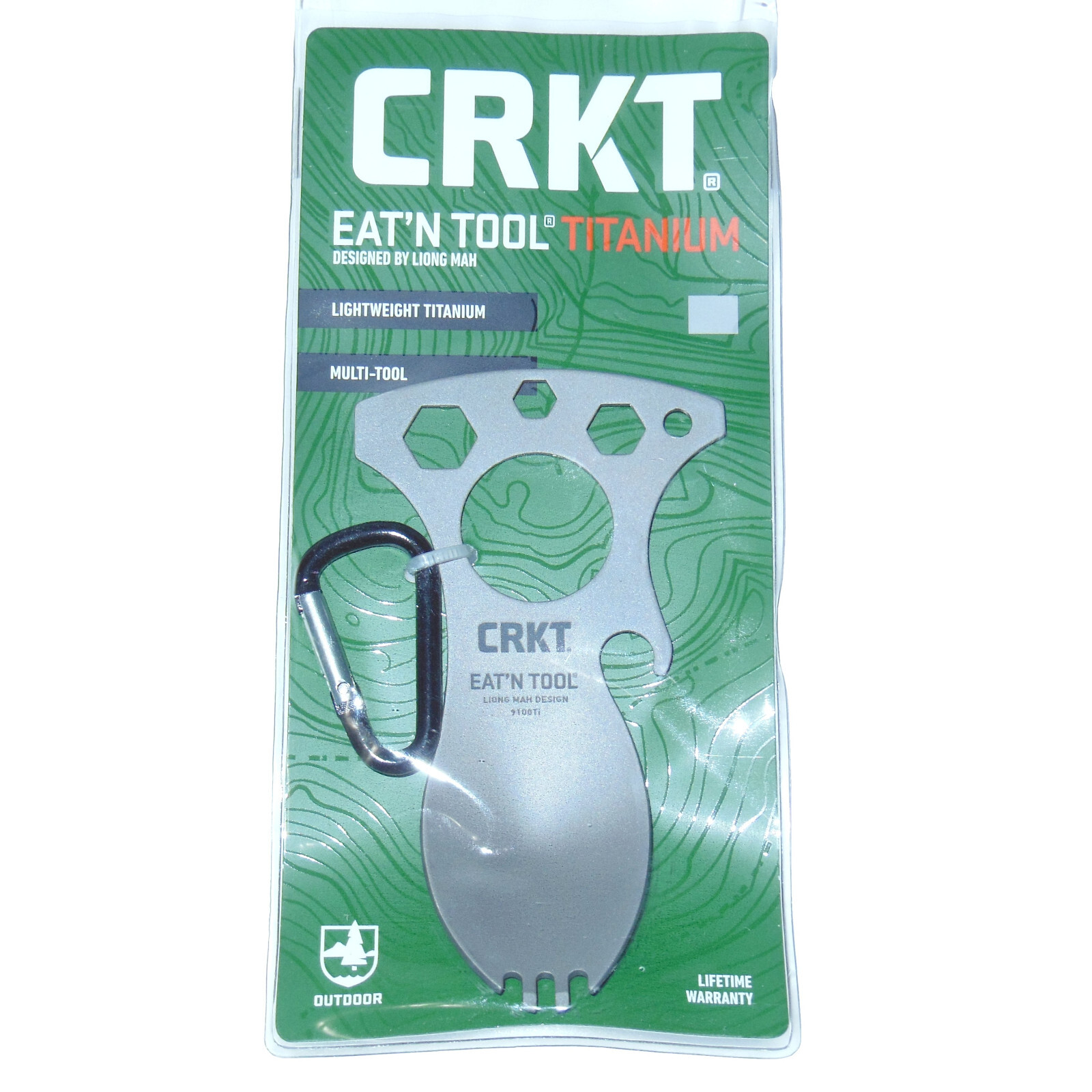 New CRKT Eat'N Tool Titanium Keychain Multi Tool Spork Bottle Opener ...