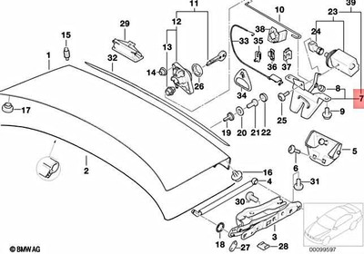 Genuine BMW E39 Sedan Trunk Lock Assembly With Actuator OEM 51248172177 ...