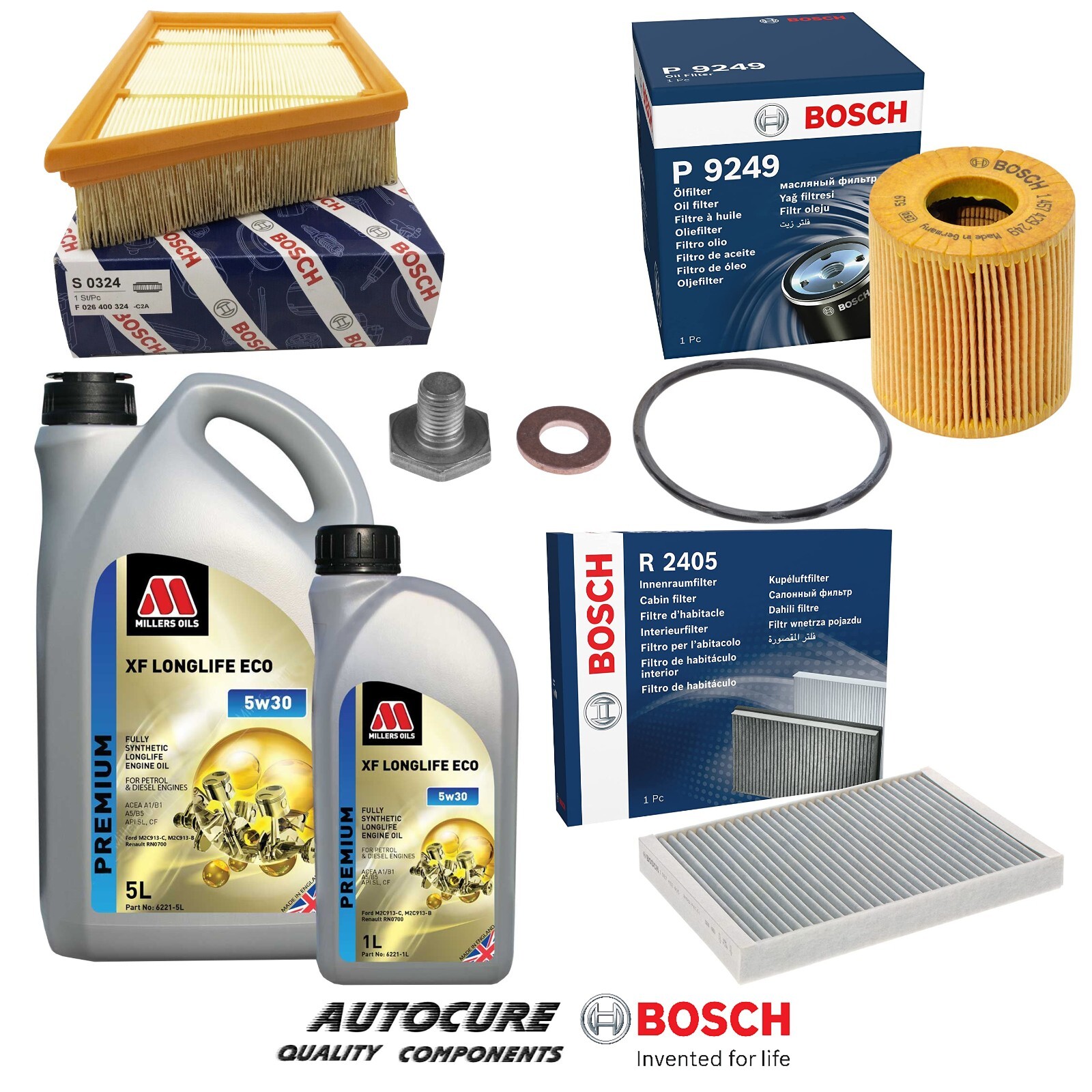 FOR RANGE ROVER EVOQUE 2.2 SD4 MK1 BOSCH FILTER KIT OIL CABIN & AIR ...