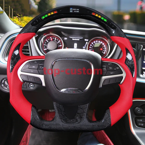 LED Carbon Fiber Steering Wheel For 2015-2024 srt 392 challenger ...