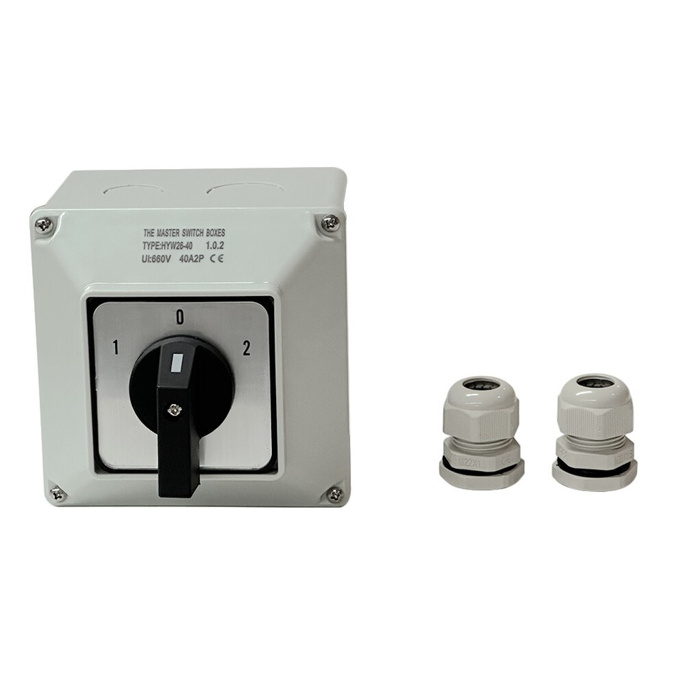 40Amp 2 Pole IP65 Enclosed Change Over Switch Changeover Switch ...