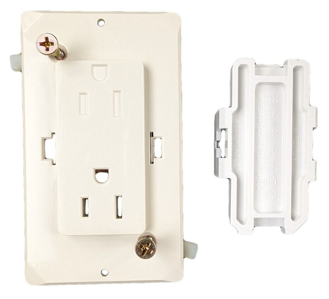 Wirecon Self Contained Single Cream Receptacle Outlet 15A 125V RV ...