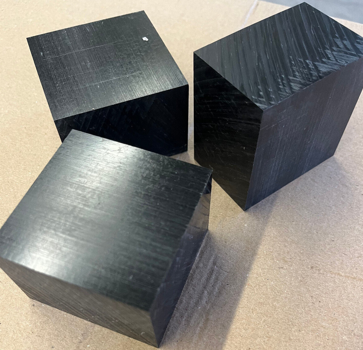 POM Zuschnitt schwarz,POM-C Platte roh gesägt 40 x 60 x 60 mm, POM ...