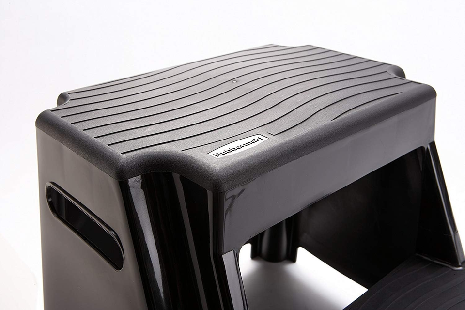 Rubbermaid RM-P2 2-Step Molded Plastic Stool with Non-Slip Step Treads ...
