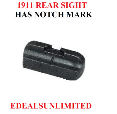 COLT 1911 REAR SIGHT GI REAR SIGHT BLACK HAS NOTCH RUGER RIA | eBay