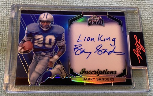 Barry Sanders 2024 Leaf Metal Autograph Inscription "Lion King" Lions ...