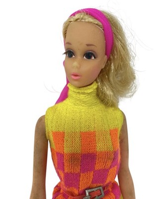 Vintage Barbie Walking Jamie Doll Blonde 1967 Scarf Belt Japan Works ...