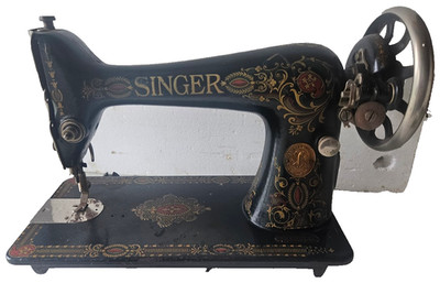 1910 Singer Sewing Machine Red Eye Model 66 for Treadle Base | eBay