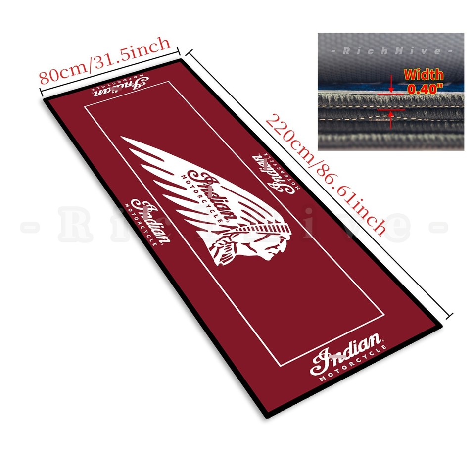 For Indian Motorcycle Garage Pit Mat Workshop showroom Carpet Floor Mat ...