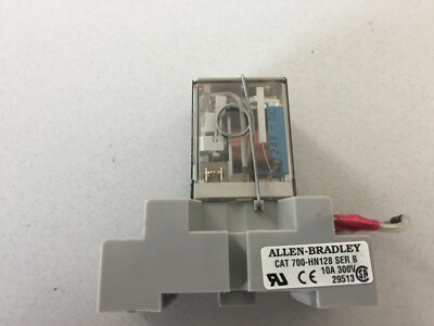 ALLEN BRADLEY 700-HN128 SERIES 6 10 AMP 300 VOLT RELAY AND MOUNT | eBay