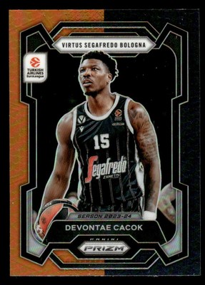 Devontae Cacok 2023-24 Panini Prizm EuroLeague #129 Orange Black SP | eBay