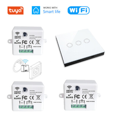Smart Life WiFi Mini Light Switch Module 433Mhz Touch Panel Transmitter ...