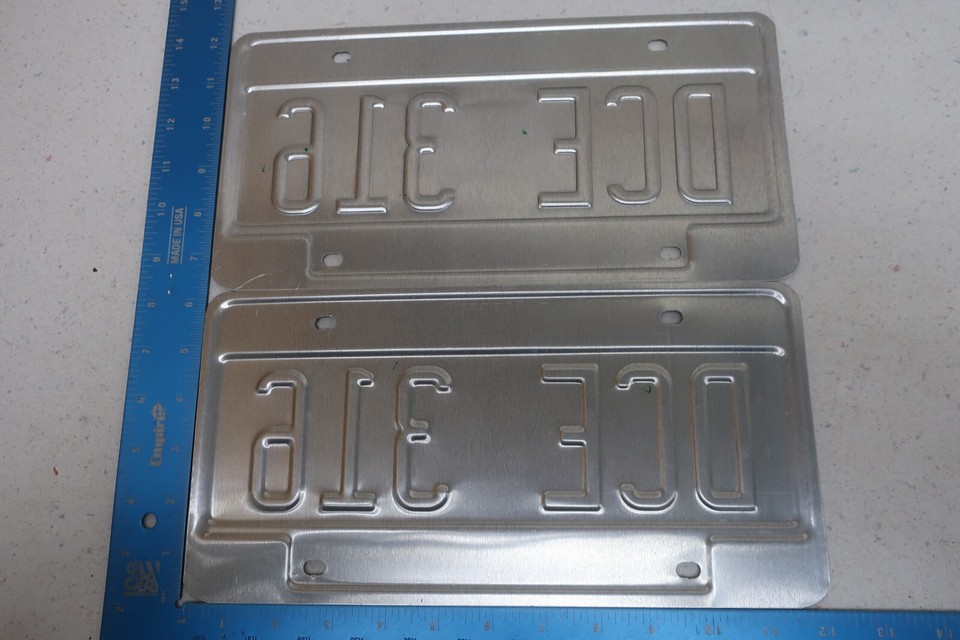 Vermont License Plate Tag 2003 03 VT Natural Sticker Pair Set DCE 316 ...