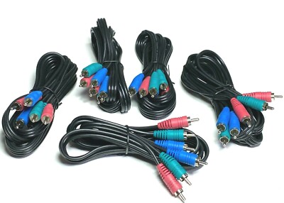 3wire-RCA HDTV Component Audio/Video Cable 6' RGB/Red-Green-Blue for ...
