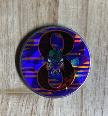 VINTAGE 90’s HOLOGRAM 8-BALL SKULL POG MILK CAP METAL SLAMMER | eBay