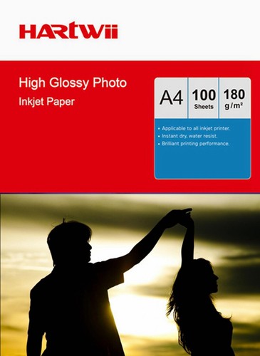 100 Sheets A4 High Glossy Photo Paper 180Gsm Inkjet Paper Printing ...