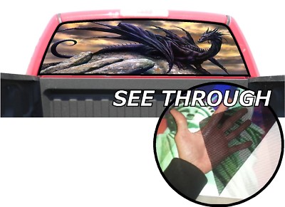P14 Dragon Rear Window Tint Graphic Decal Wrap Back Pickup Graphics | eBay