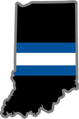 5" Indiana IN State Blue White Line Emergency Medical Services EMS ...