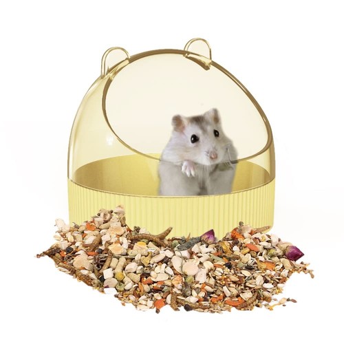 Cute Yellow Hamster Food Bowl | Hedgehog Dish for Dwarf & Syrian ...