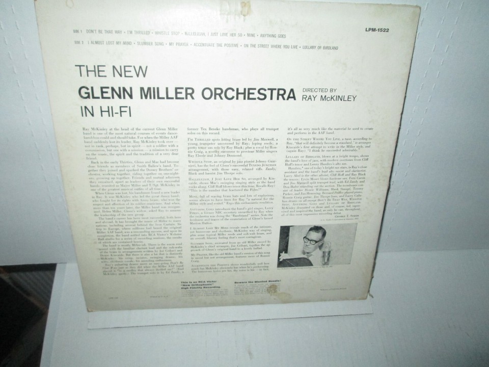 NEW GLENN MILLER ORCHESTRA Ray Mckinley rare Jazz Swing Vinyl Lp Vg | eBay