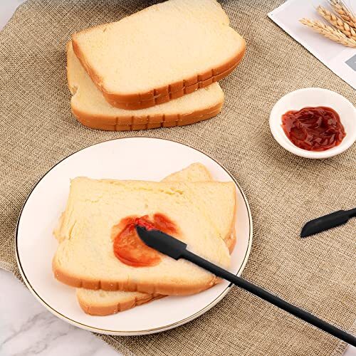 8 Pack Mini Silicone Spatula Set Double Ended Jar Scraper Tiny Spatula ...