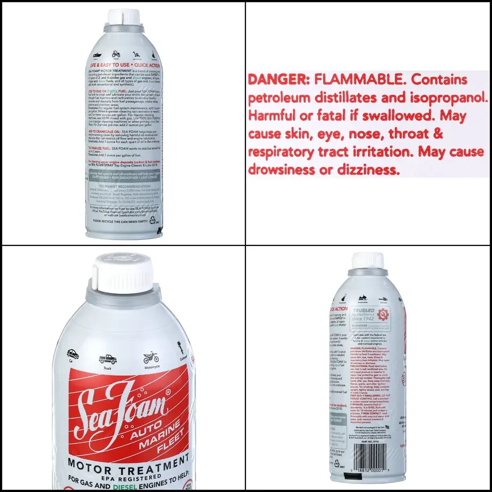 Sea Foam SF-16 Motor Treatment for Gas and Diesel Engines 16 oz ( 2 ...