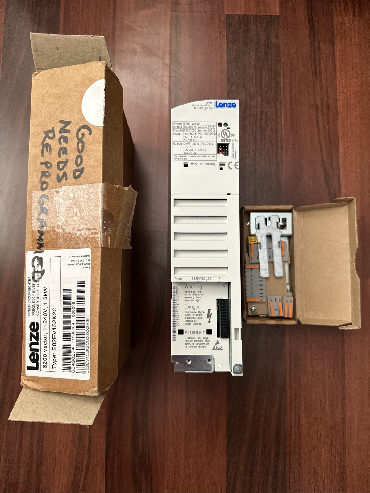 Lenze Vector 8200 E82EV152K2C 1.5Kw 3~240V E82EV152_2C | eBay