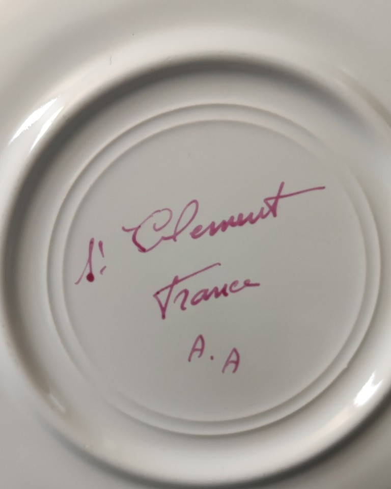 Plate Saucer Earthenware Chinese Decor Hand Painted St Clement AA ...