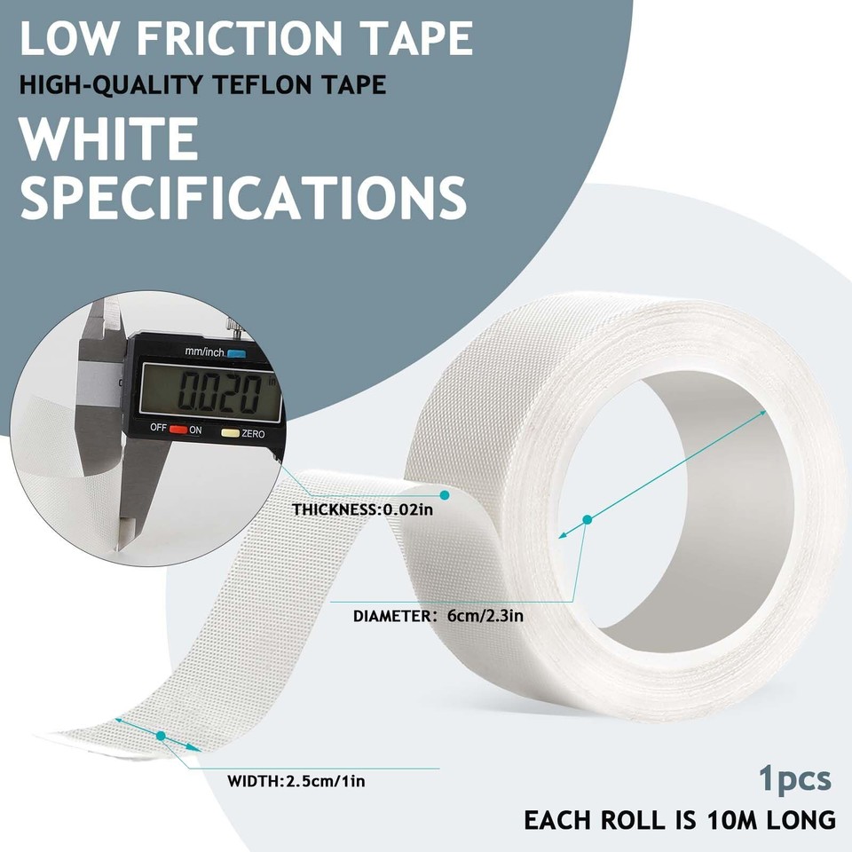 33 Feet Low Friction Tape 25mm Drawer Slide Tape Abrasion Resistant ...
