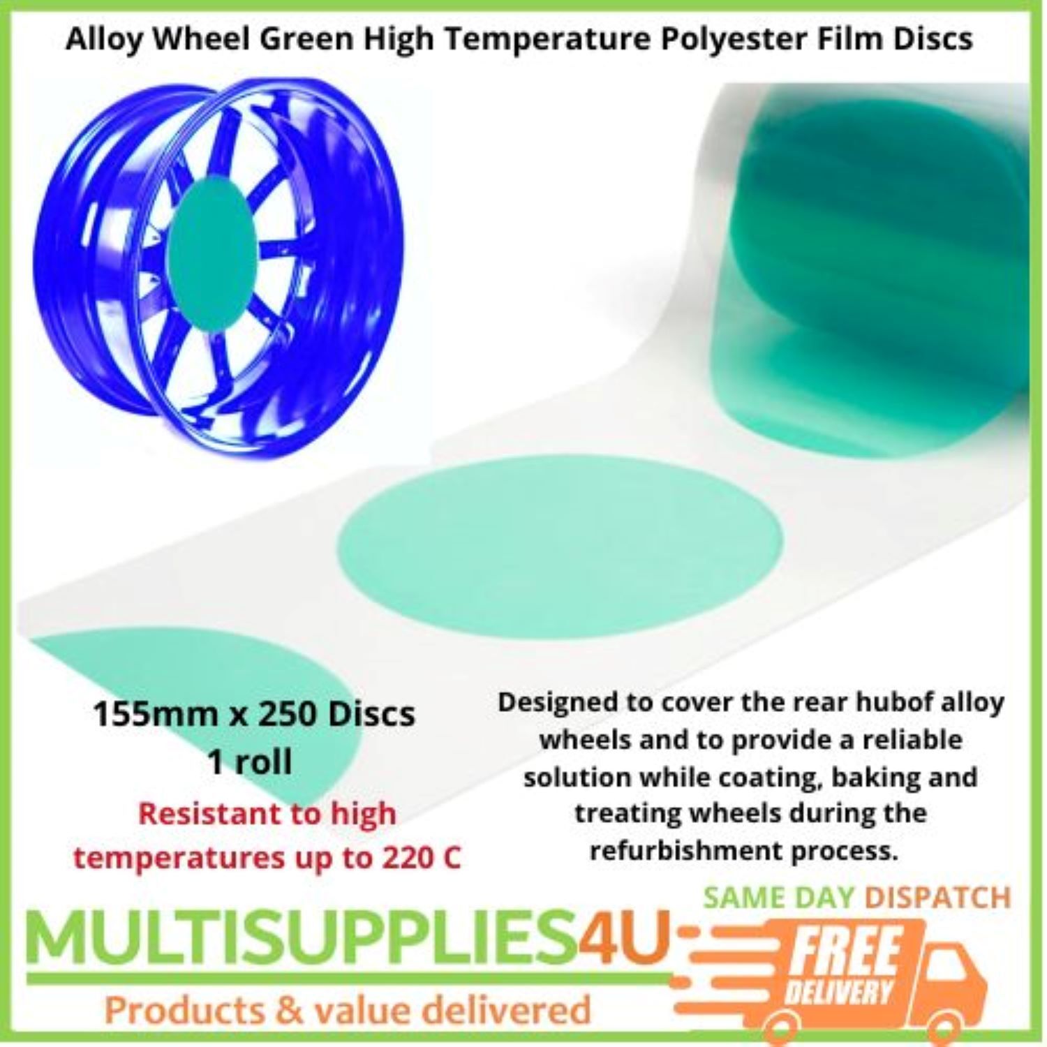 Alloy Wheel Masking Discs High Temperature for Powder Coating Hub ...