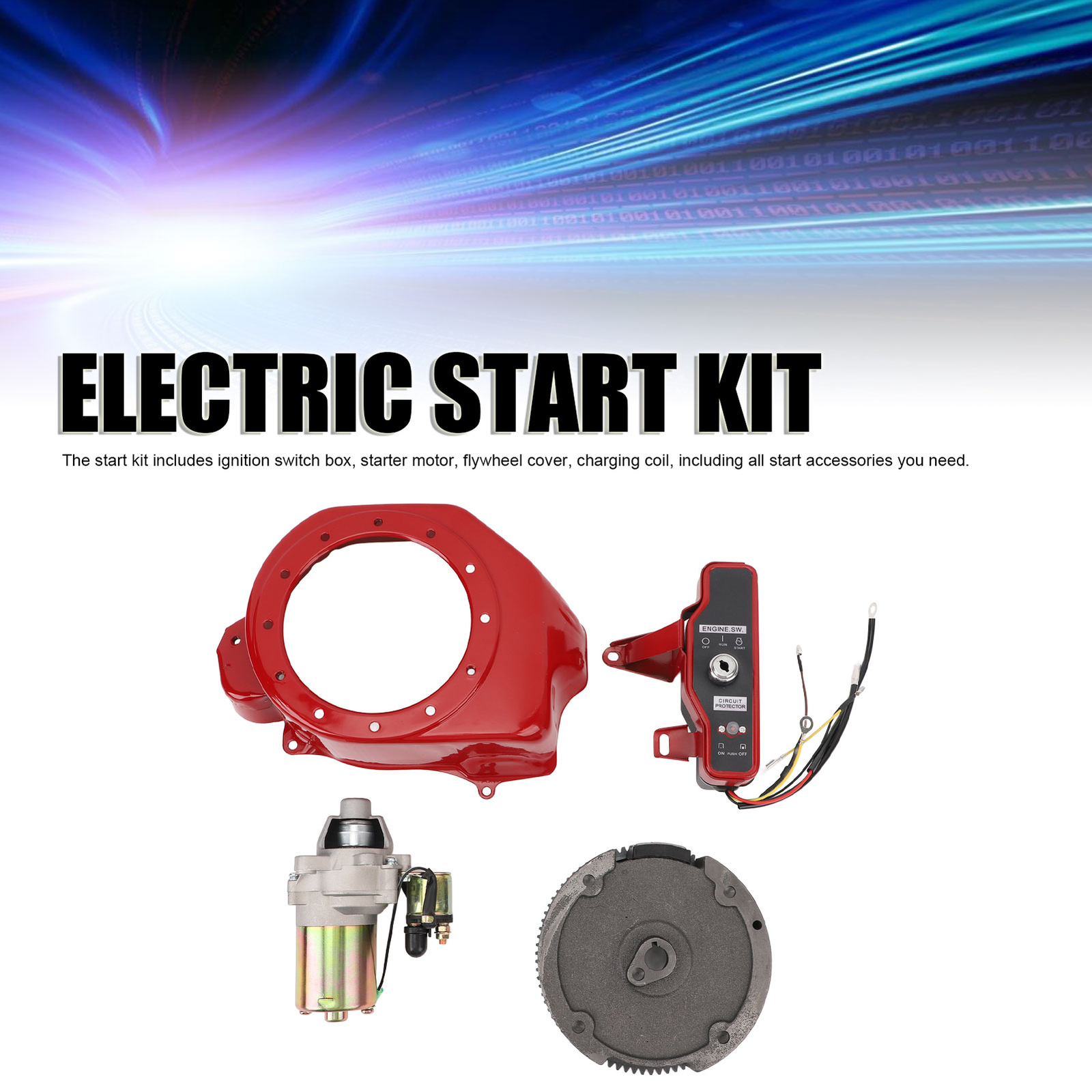 Electric Start Kit Smoother Start Switch Starter Motor Ignition ...
