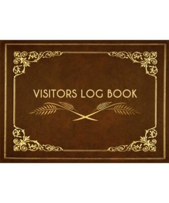 Visitors Log Book: Visitors Record Book for Signing In and Out, Brown ...