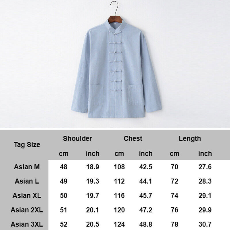 Men's Chinese Tang Coat Kung Fu Tai Chi Jacket Cotton Blends ...