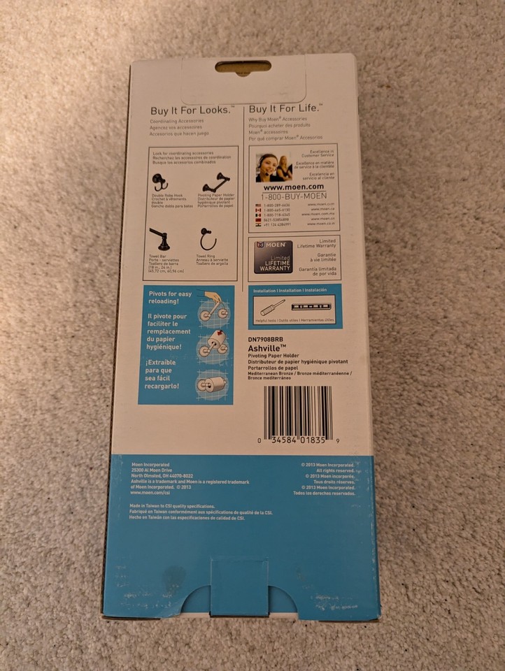 BRAND NEW IN THE BOX Moen Toilet Paper Holder - Mediterranean bronze | eBay