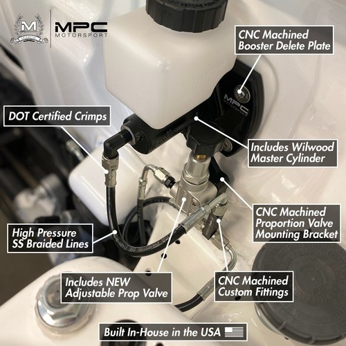 MPC BRAKE LINE TUCK KIT W/ WILWOOD MASTER CYL + PROP VALVE | EK CIVIC ...