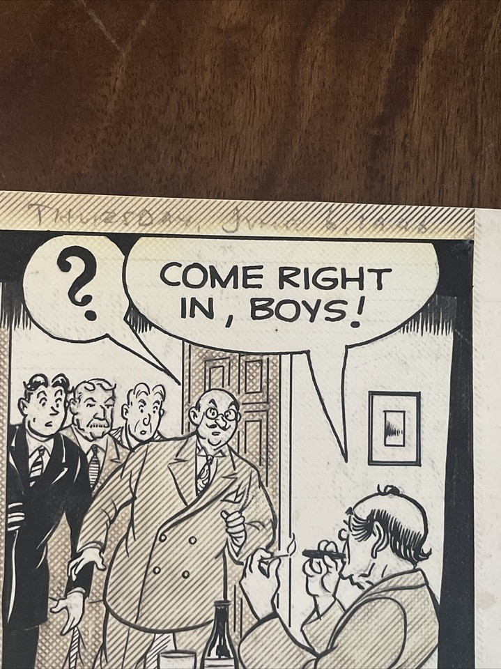 RARE Frank Lank Leonard Cartoonist Original Hand Drawn Comic Strip ...