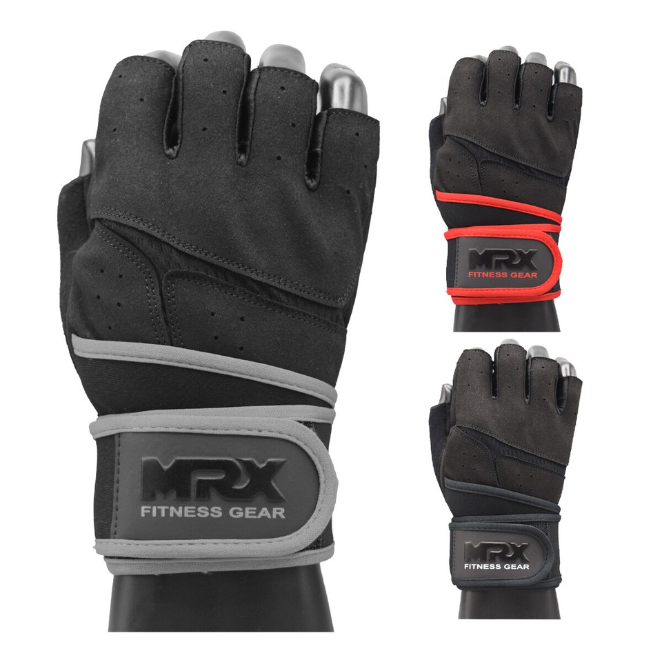 MRX Men Workout Weightlifting Gloves Wrist Support Workout Gym ...
