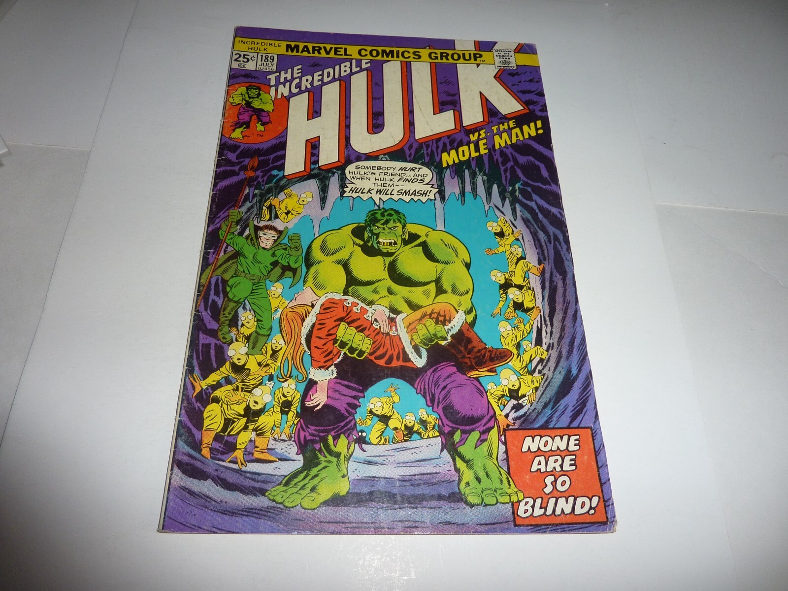THE INCREDIBLE HULK #189 Marvel Comics 1975 Vs. The MOLE MAN VG 4.0 | eBay