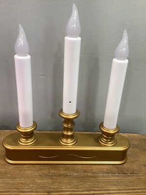 Christmas LED Flameless Window Candles 3-Tier w/ Sensor Carlon Battery ...