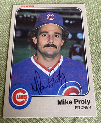 Mike Proly Signed 1983 Fleer Card Auto Chicago Cubs Autograph Baseball ...
