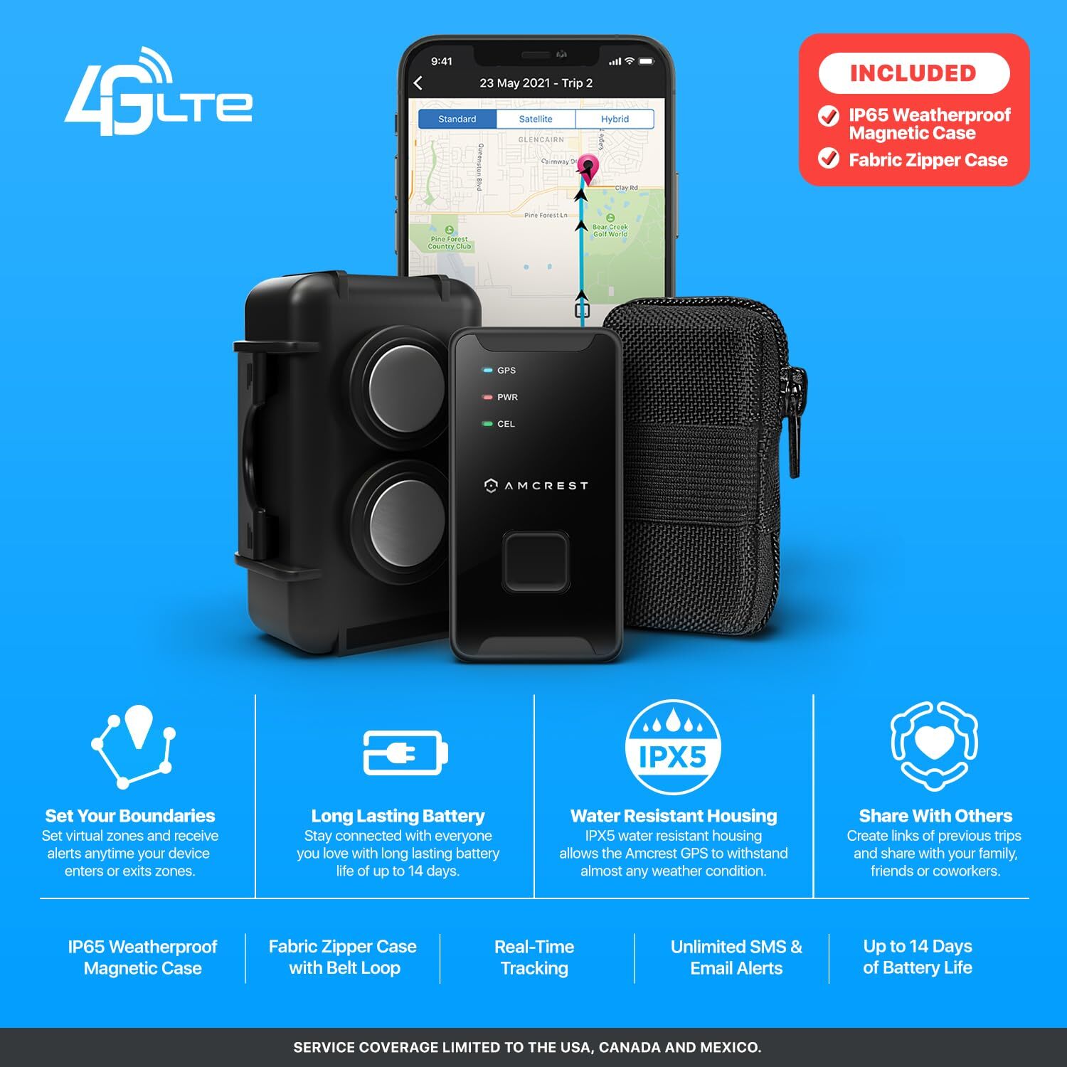Amcrest Gl300 4g Lte Portable Mini Hidden Real Time Gps Tracker For