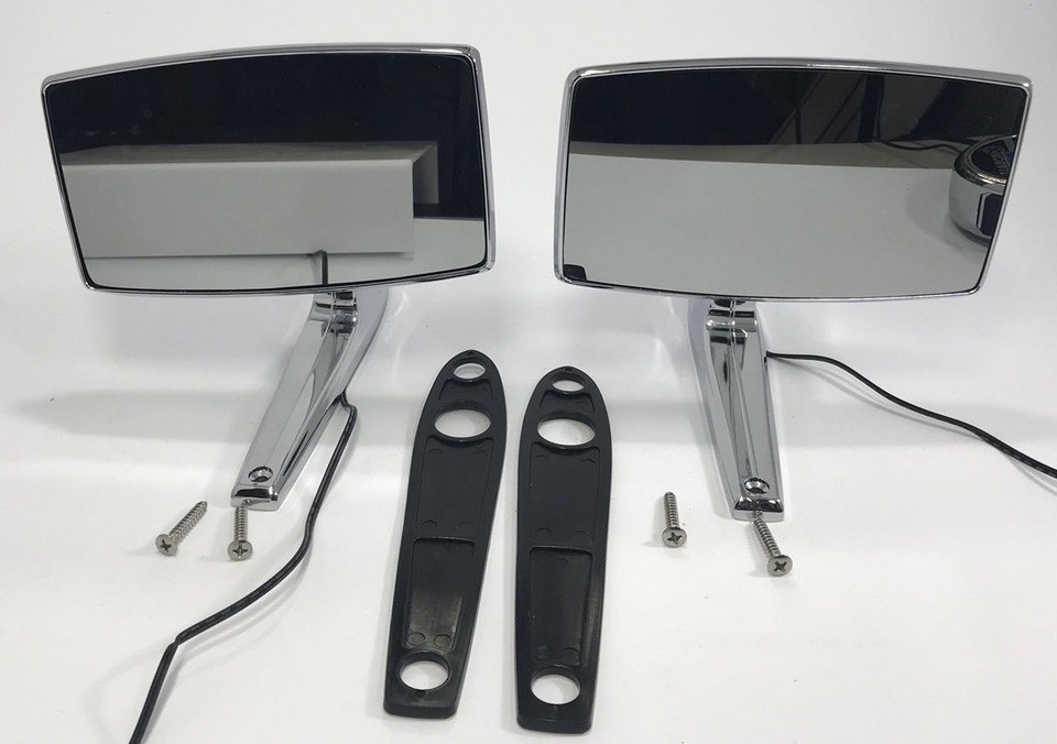 Pair (2) 1967 1968 Mustang Side Rear View Mirrors LED Turn Signal ...