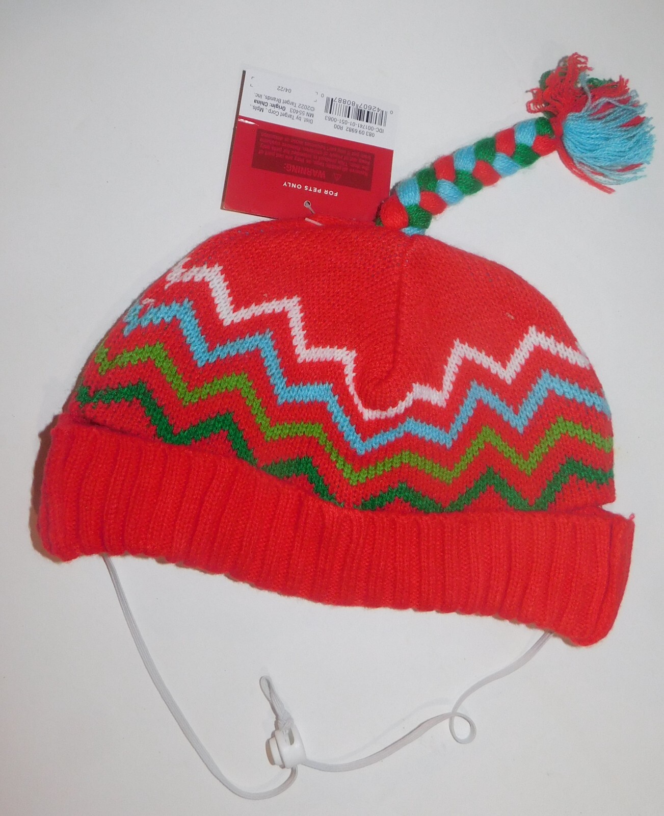 Ski Knit Tassel Dog Toboggan (Beanie) Cold Weather Hat Small/ Medium ...