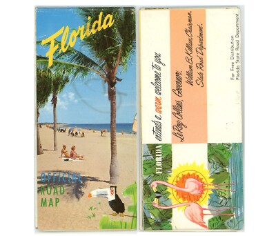 1960 Florida Official Road Map – State Road Dept. (Variation 2 & Marked ...