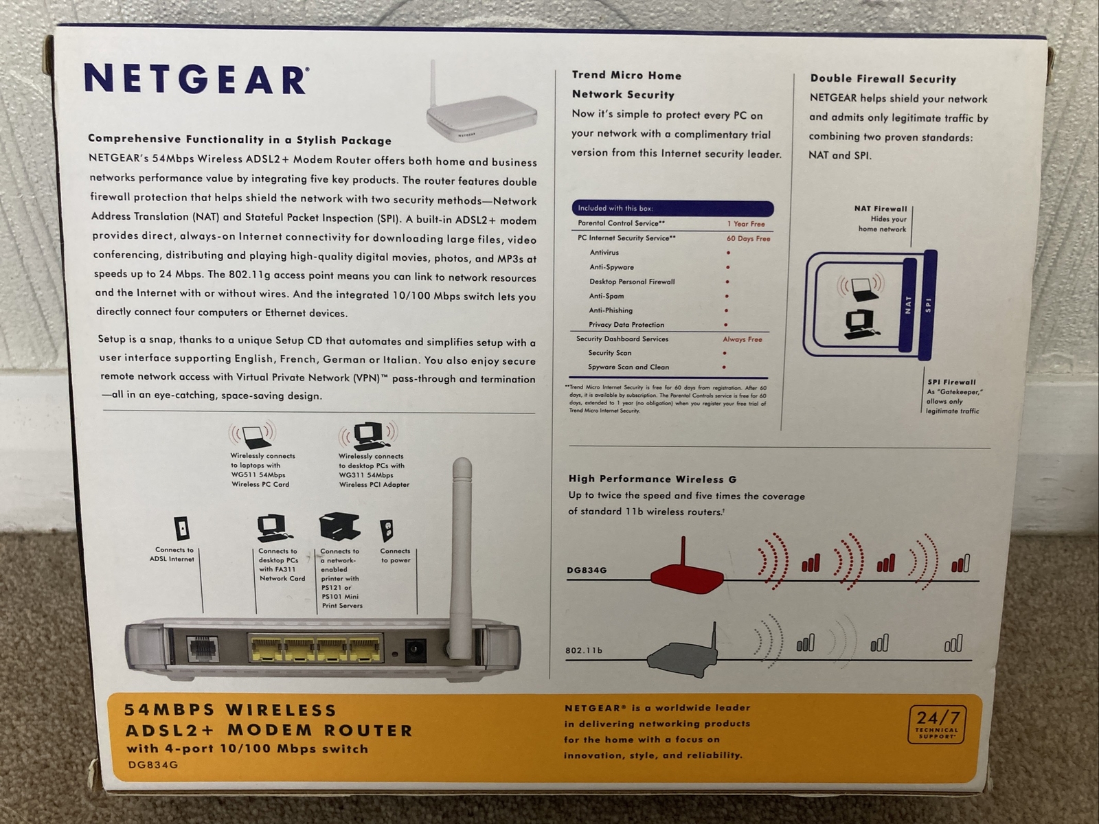 NETGEAR DG834G 54 Mbps 10/100 Wireless G Router (DGB111GUK) for sale ...