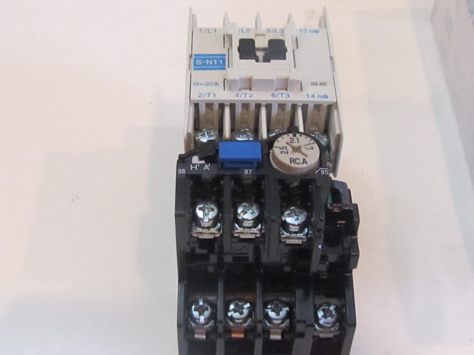 MITSUBISHI MAGNETIC SWITCH CONTACTOR MSO-N11 COIL 200VAC .4KW HEATER 2 ...