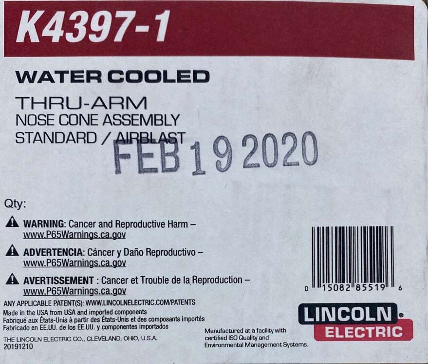 Lincoln Equip K4397-1 Magnum PRO Water-Cooled Robotic Torch Nose Cone ...