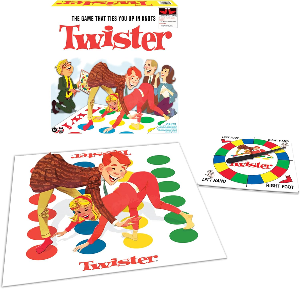 Classic Twister with Retro Design and Oversized Spinner by Games USA ...