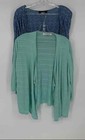 Allison Daley Marisa Christina Womens Blue Green Cardigan Sweater Size ...