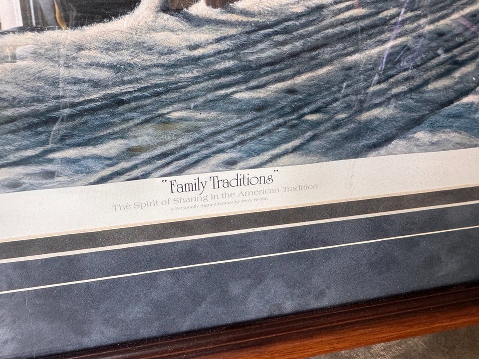 Terry Redlin "Family Traditions" Winter Scene Framed & Signed Art Print ...